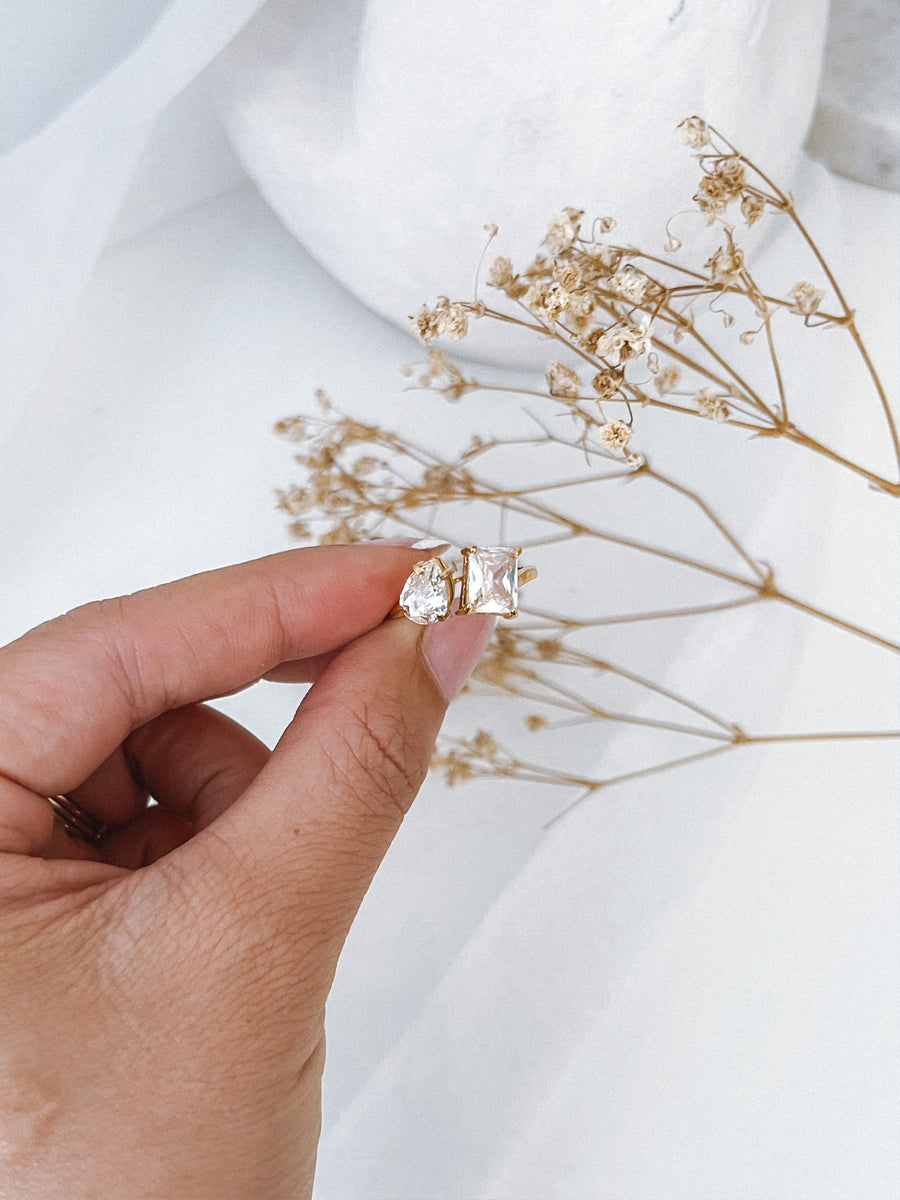 Francesca - Waterproof Resizable Double Stone Ring – Lana Kay Collective