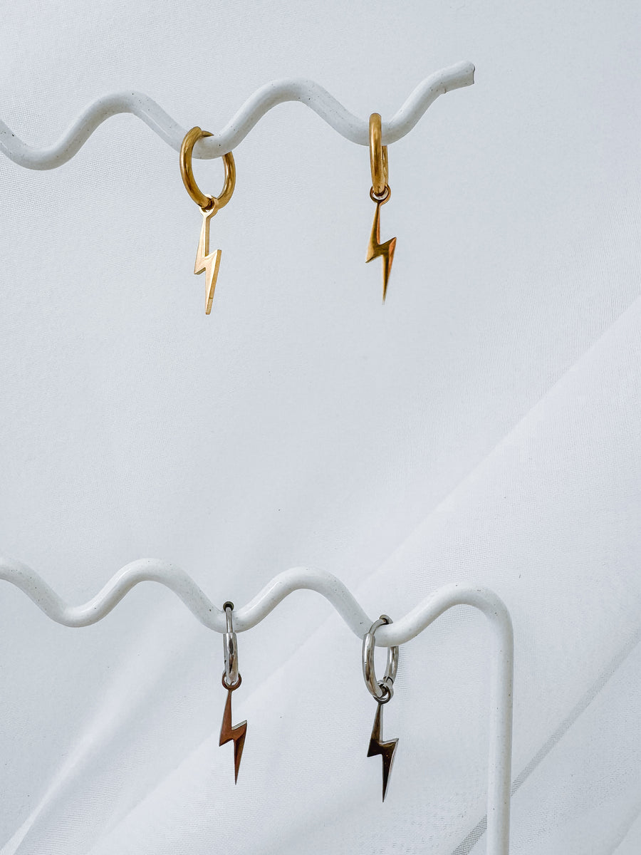 Christina - Waterproof Multiway Lightning Bolt Hoops – Lana Kay Collective